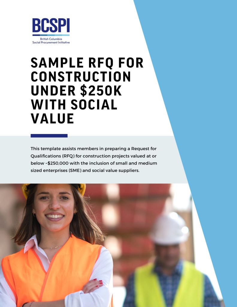 Social Procurement Resources, Tools & Case Studies - BCSPI